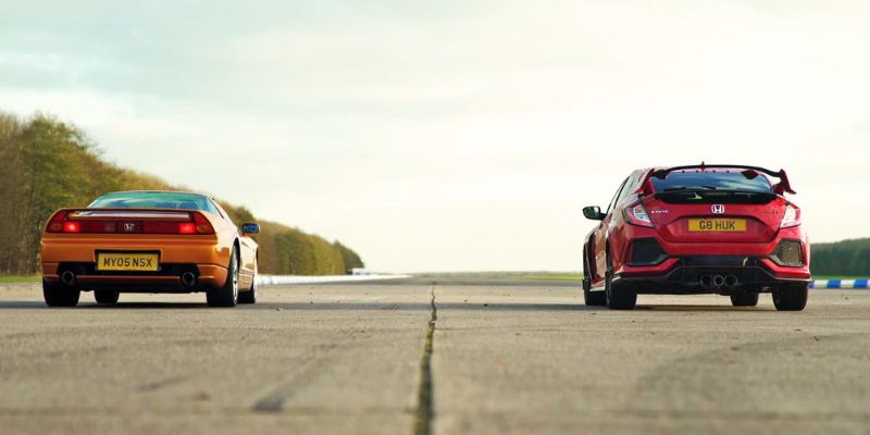 Honda NSX vs Civic Type R: super car εναντίον super hatch (Video ...